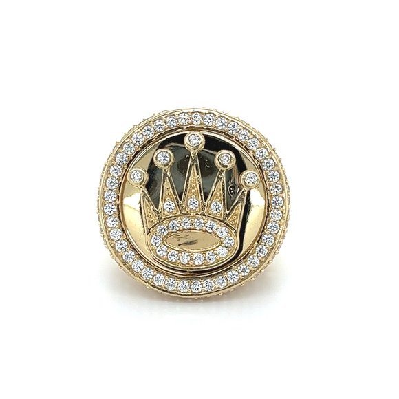 Rachel Koen | Jewelry | Rachel Koen Cubic Zirconia Crown Mens Ring 4k ...